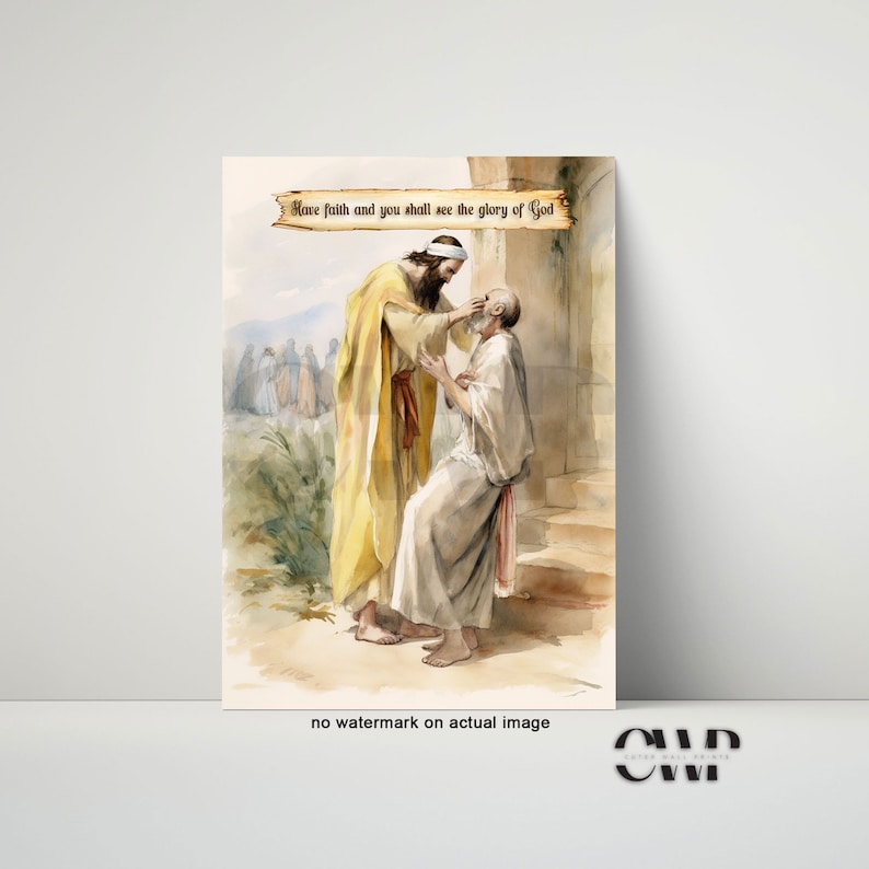 Jesus Heals Follower of Jesus Catholic Art Jesus Watercolor Jesus Art ...