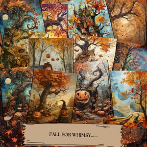 WHIMSICAL AUTUMN| Junk Journal, Whimsy Art, Digital Paper, Printable ...