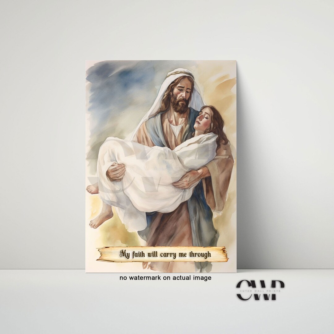 Jesus Christ Watercolor Print, Christ's Embrace, Religious Wall Art - Etsy