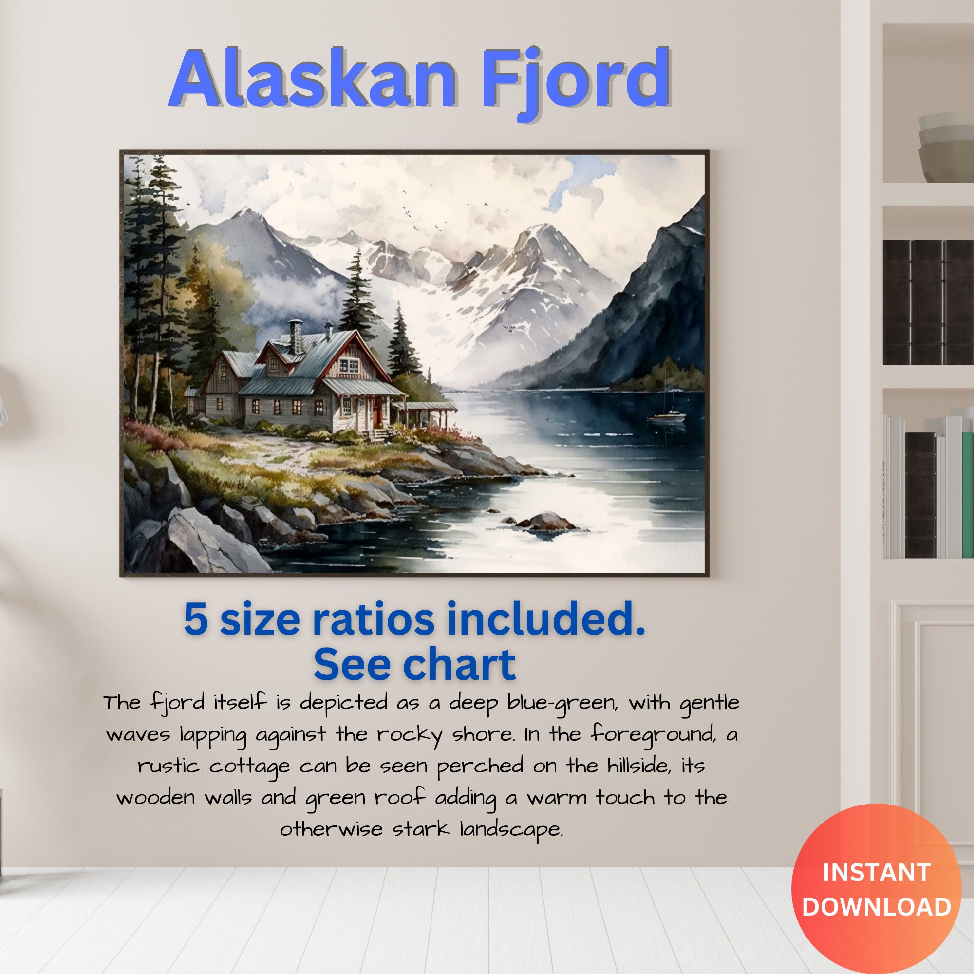 Fjord Printable Art, Fjords Printable Wall Art, Nature Wall Art, Fjord ...