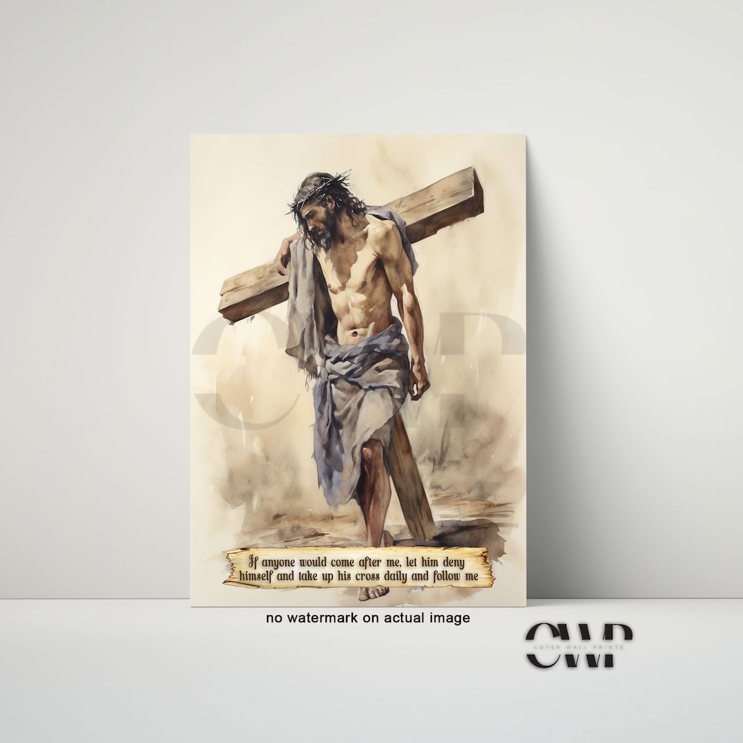 Jesus Carry Cross | Follower of Jesus | Catholic Art | Picture of Jesus ...
