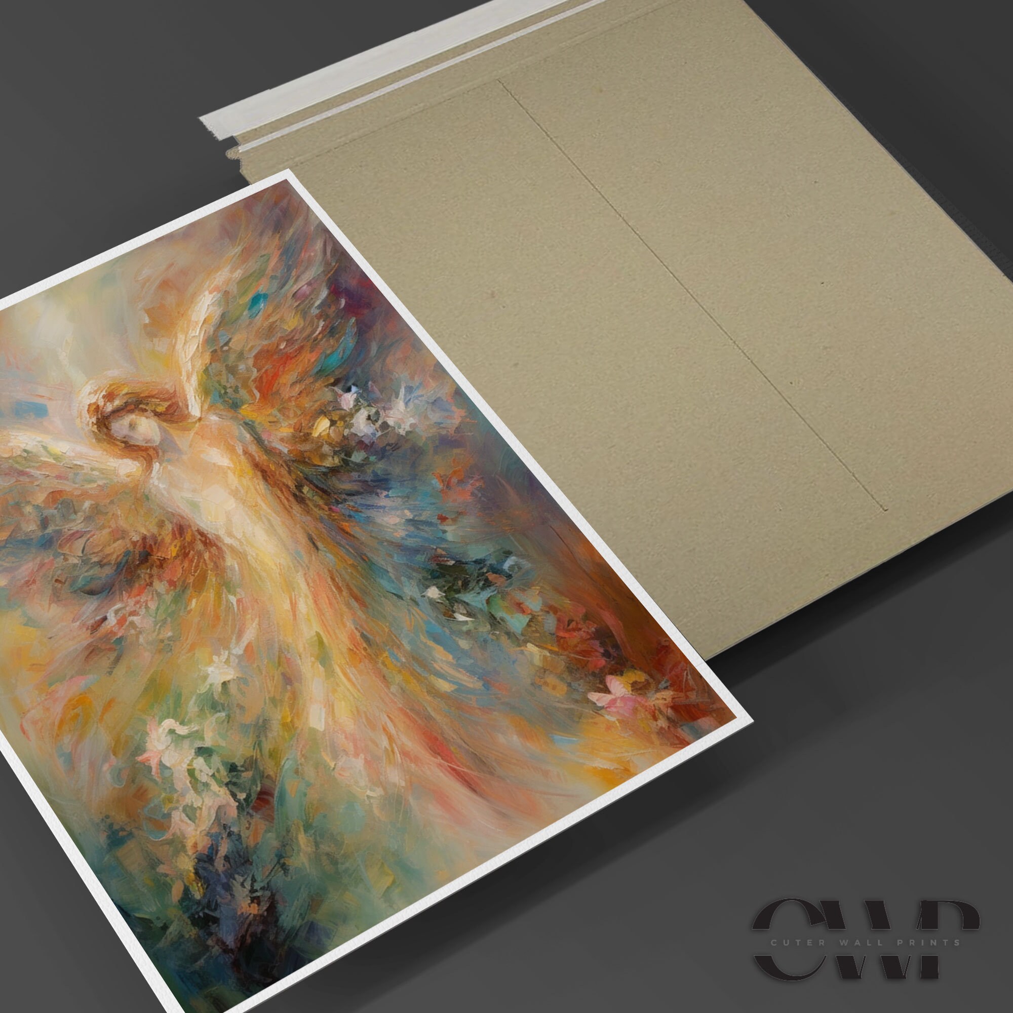 Angel Painting, Angel Wall Art, Angel Wings Painting, Woman Angel ...