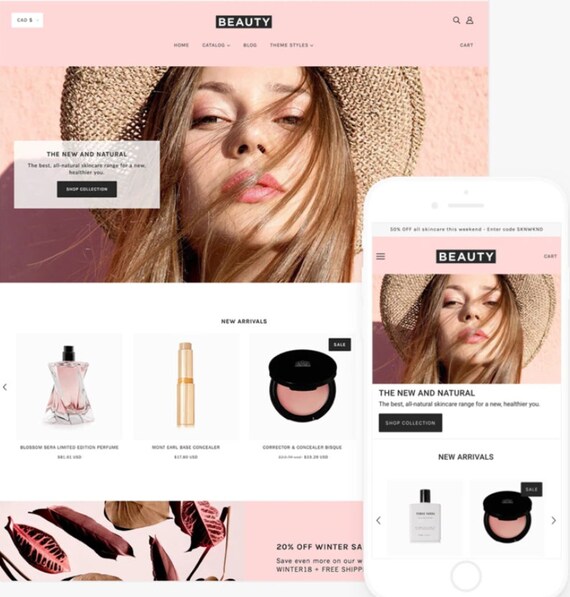 Shopify Website Templates Etsy