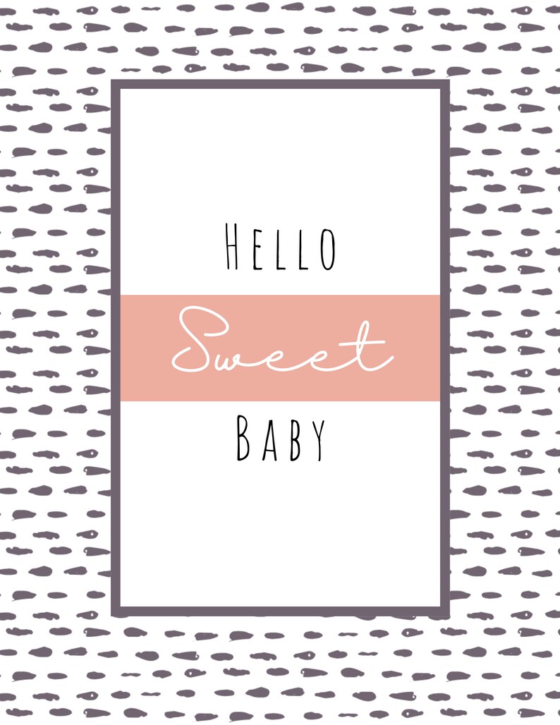 Hello Sweet Baby - Printable Nursery Wall Decor Art - Digital Download ...