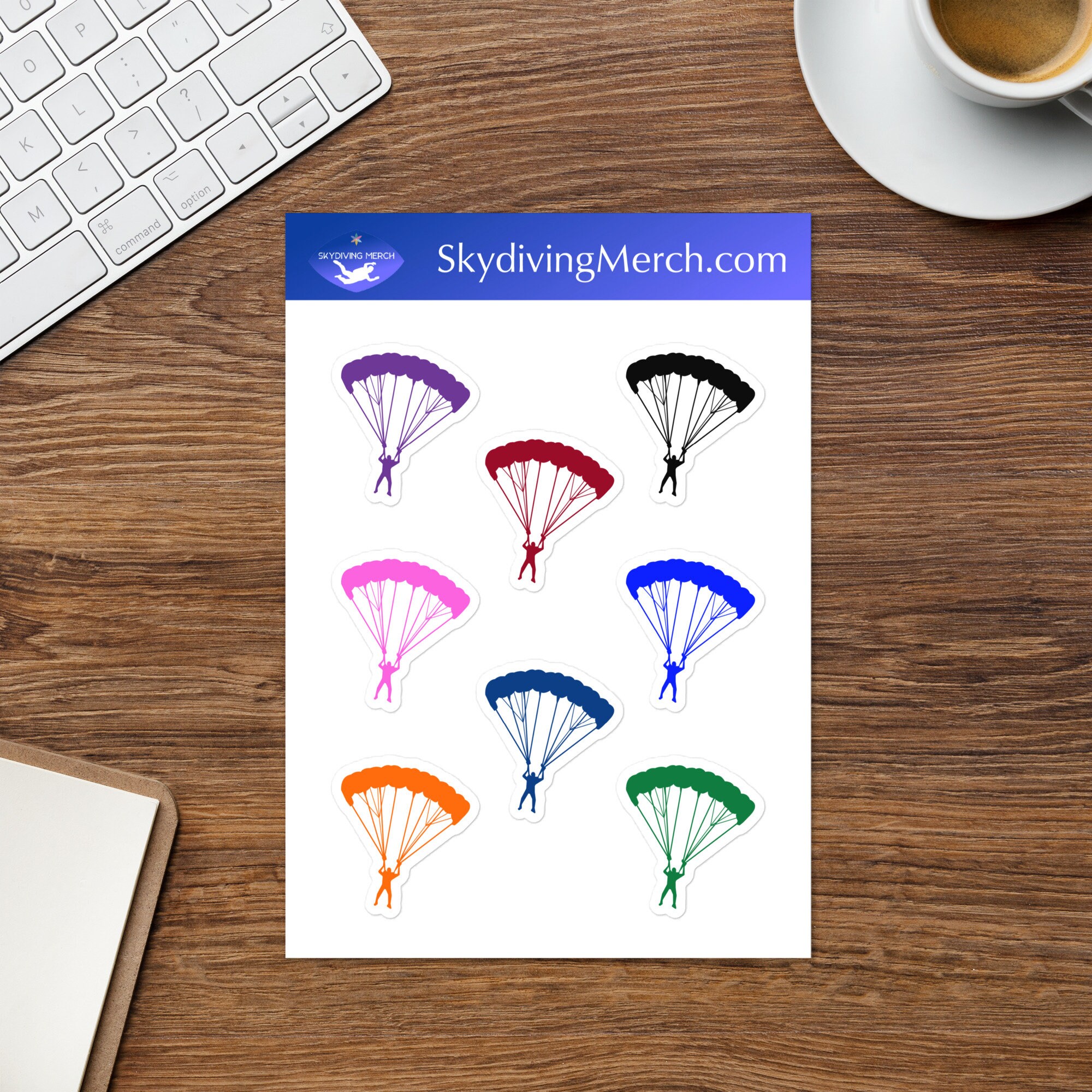 Skydive Sticker Canopy Skydiving Sticker, Gift for Skydiver, Skydive ...