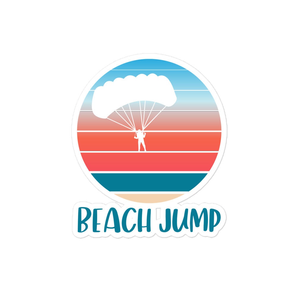 Skydiving Stickers Beach Jump Skydive Sticker Skydiver - Etsy