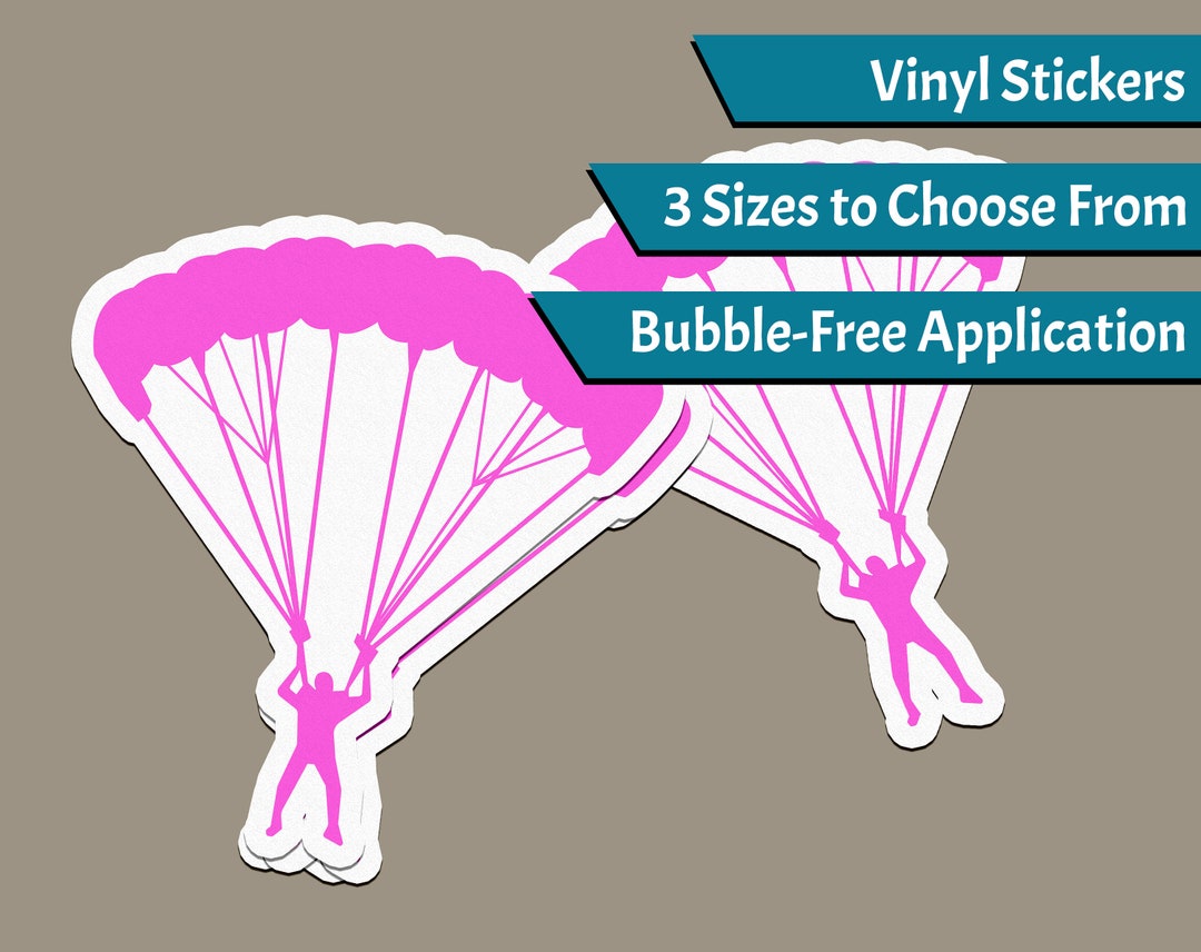 Skydiving Sticker - Multiple Sizes - Skydiver Sticker, Skydive Sticker ...