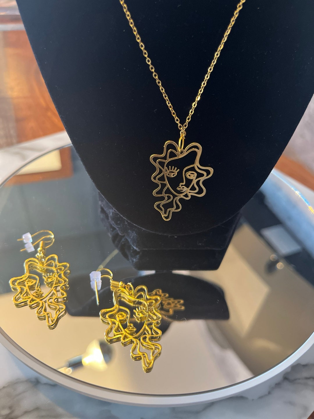 Picasso Face / Picasso Face Earrings / Face Picasso Pendant - Etsy