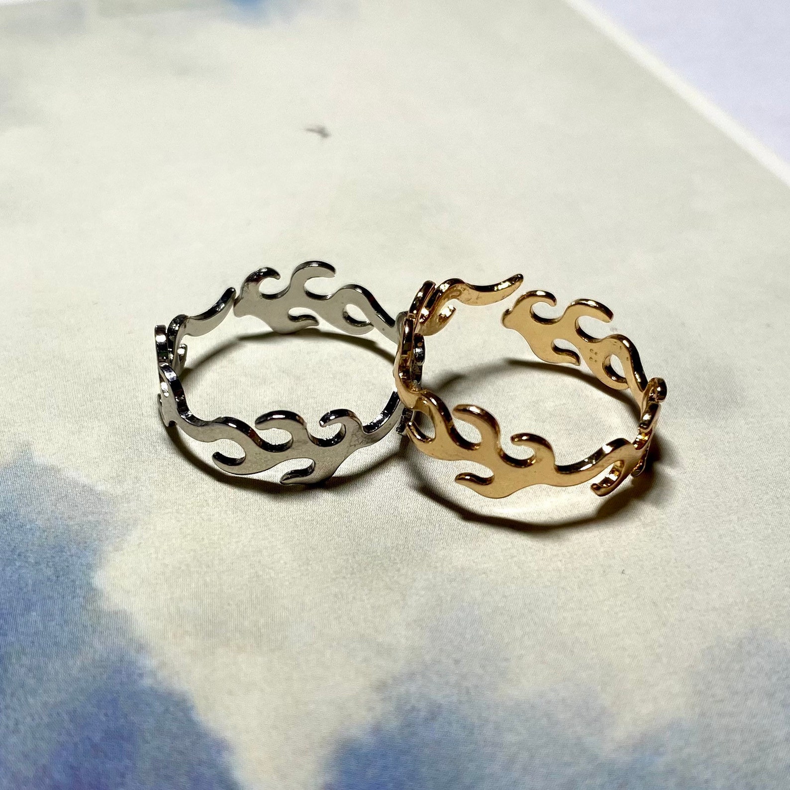 Flame Ring Fire Ring Adjustable Resizable Ring Gold - Etsy