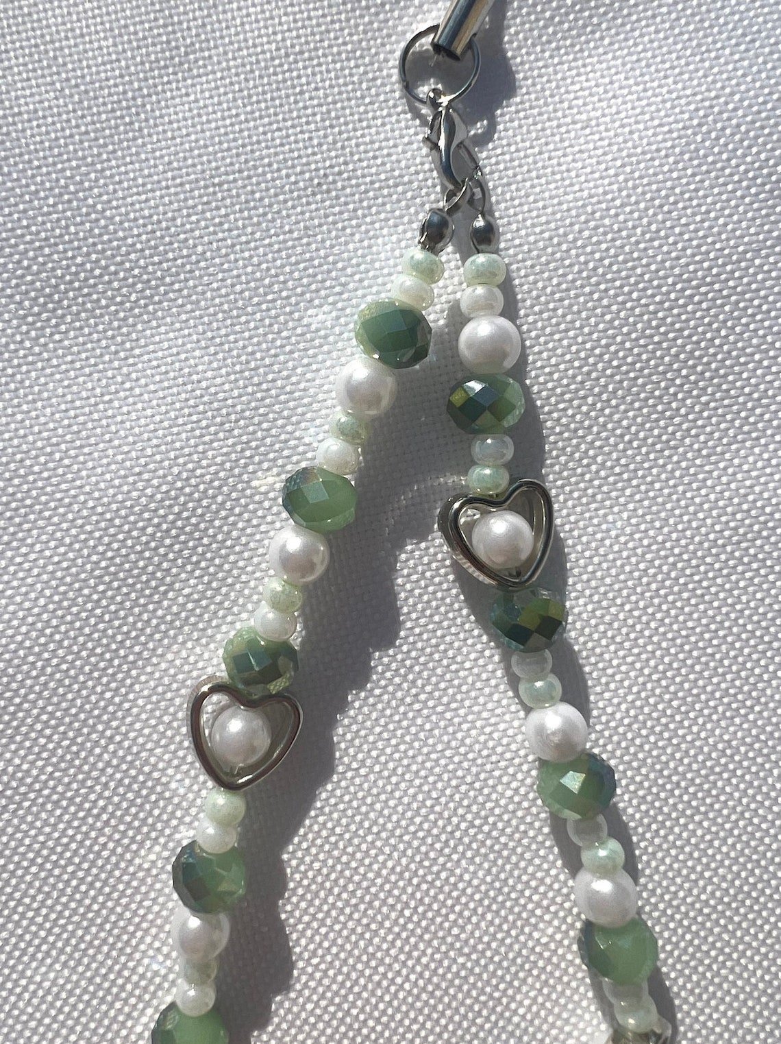 The Green of Hearts Phone Charm Green Phone Charm Phone - Etsy