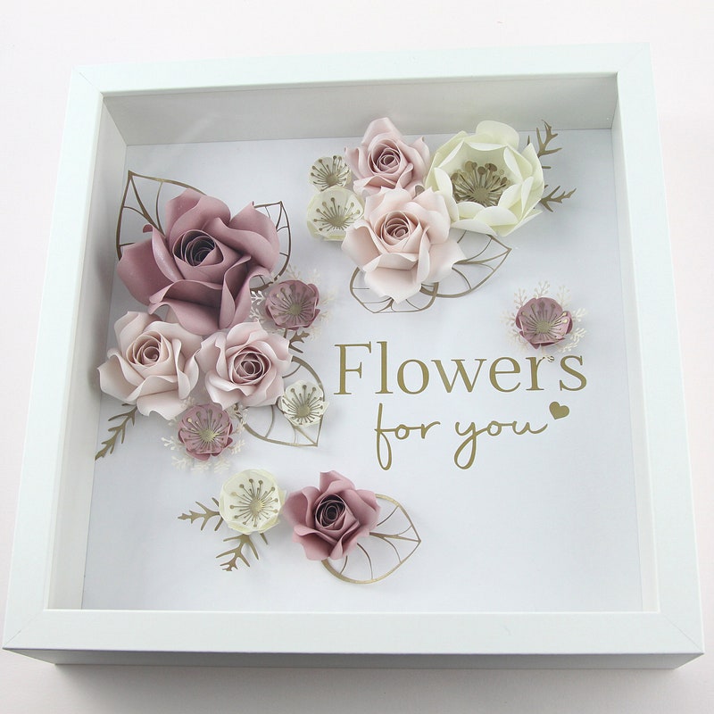 Paper Flower Shadow Box - Etsy