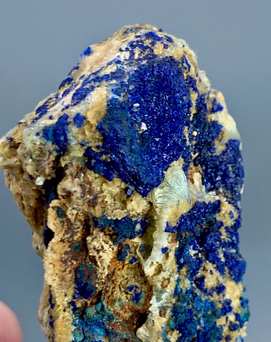 Azurite With Aragonite Specimen - Natural Blue Crystal Matrix, Mineral ...