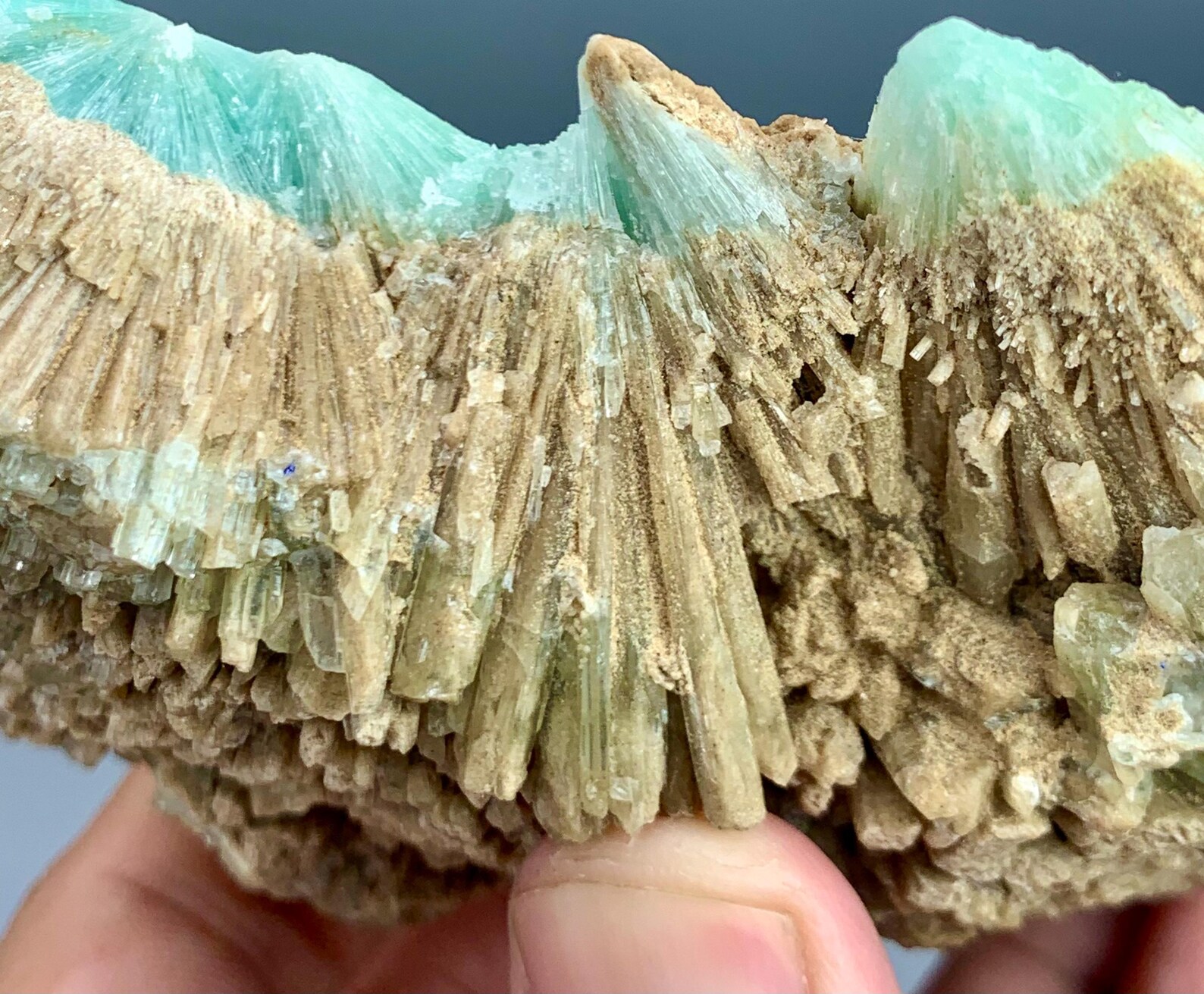 Stunning Aragonite Flower Crystal With Azurite - Unique Mineral ...