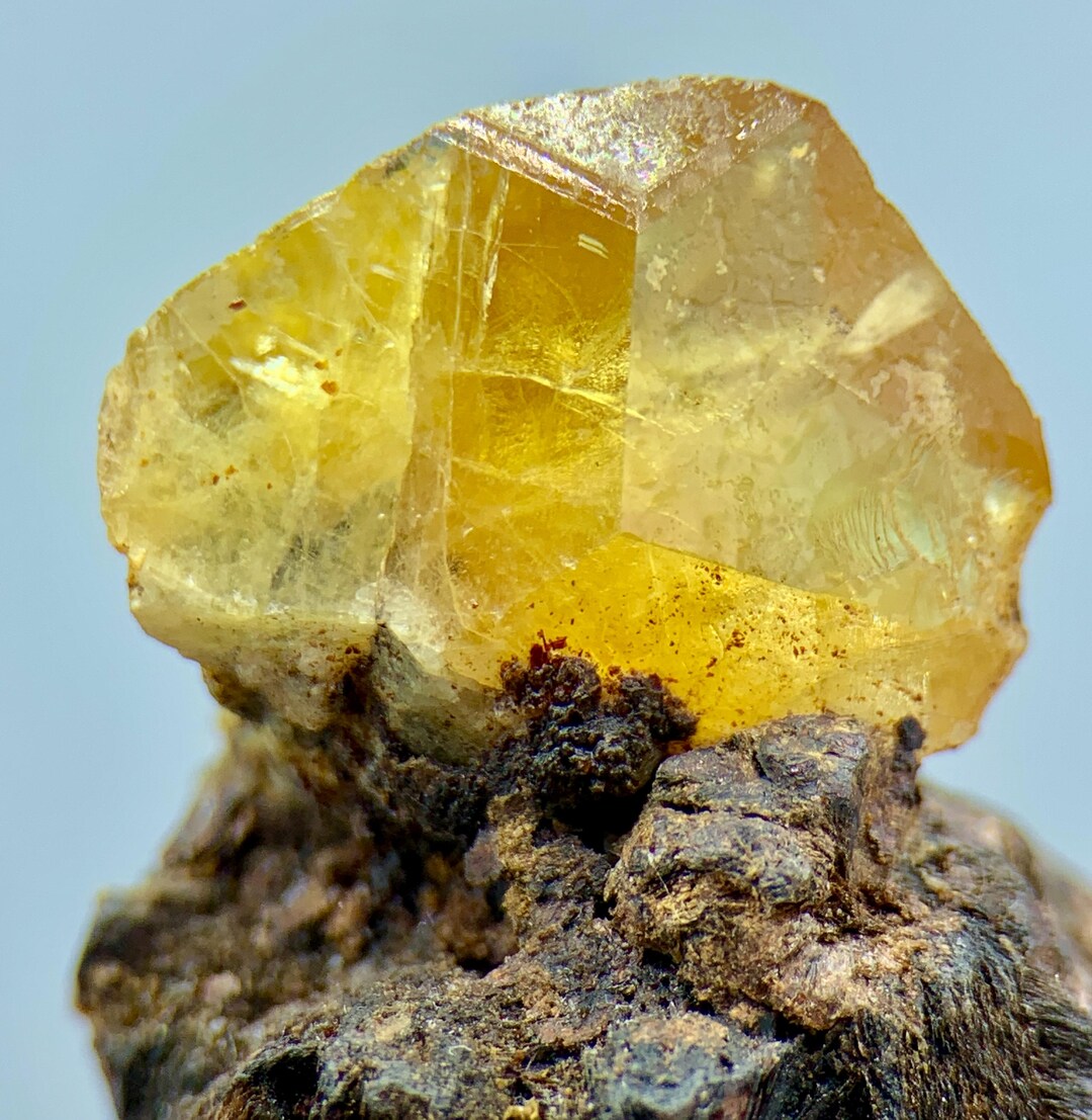 Yellow Sphene Specimen - Natural Titanite Crystal Gemstone Cluster for ...