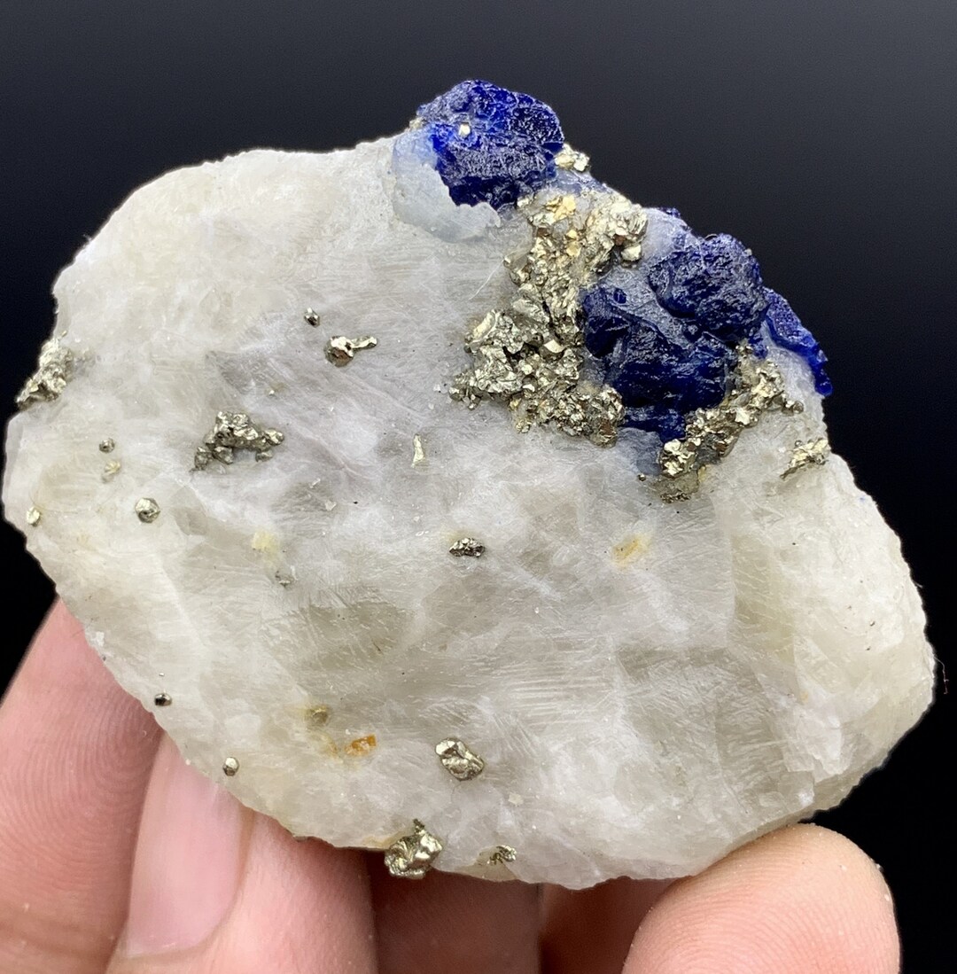 89 GM Fantasic Deep Blue Lazurite With Pyrite Specimen @ Afghanistan - Etsy