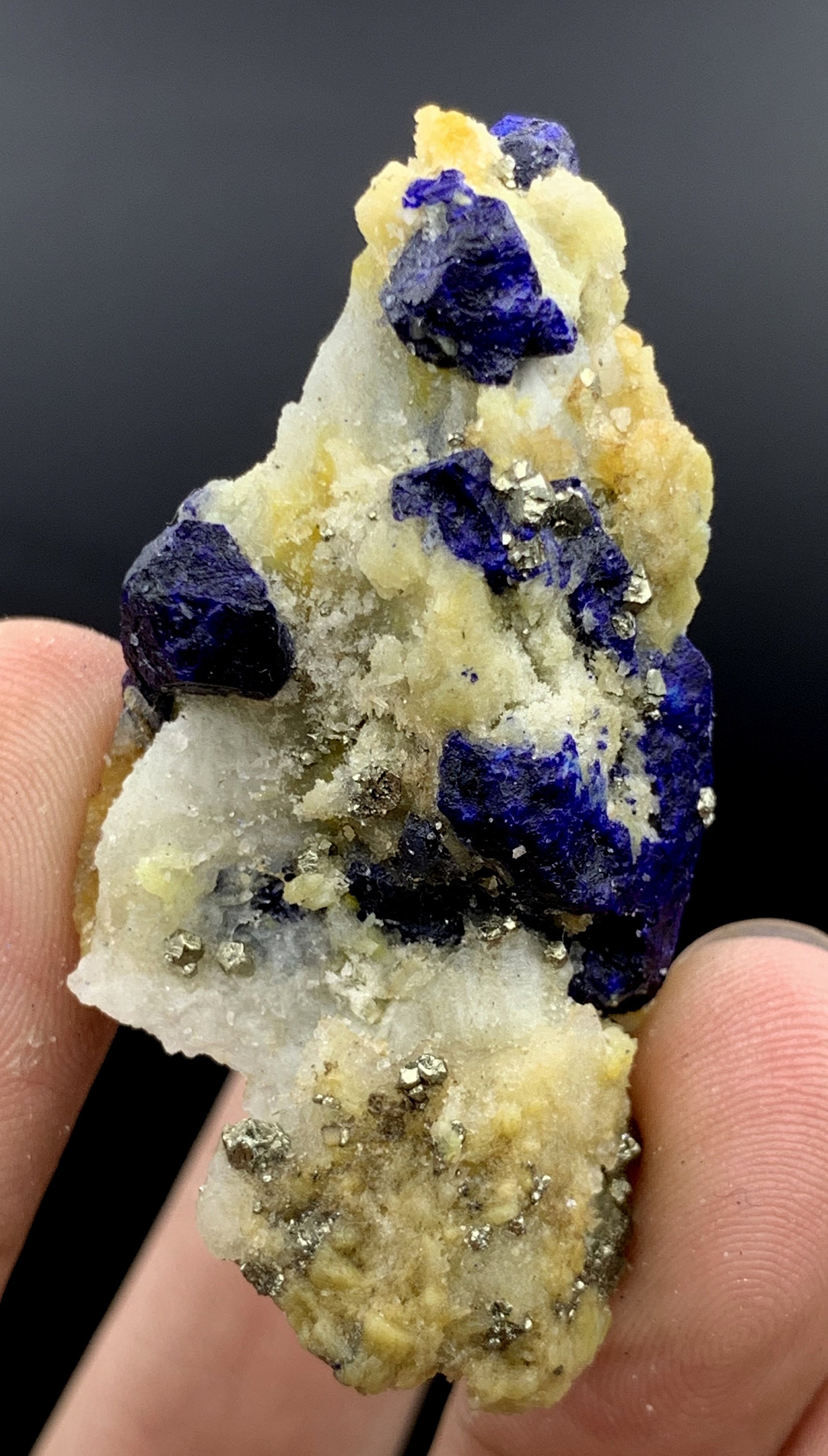 Deep Blue Lazurite With Pyrite Specimen, Afghanistan (30 GM) - Etsy