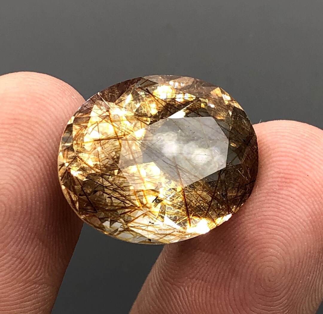 19.00 CT Amazing Oval Cut Golden Rutilated Quartz @pakistan - Etsy