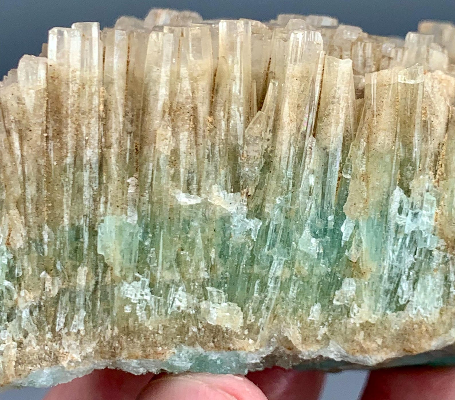 Rare Aragonite Flower Crystal Cluster With Blue Azurite - Healing Stone ...