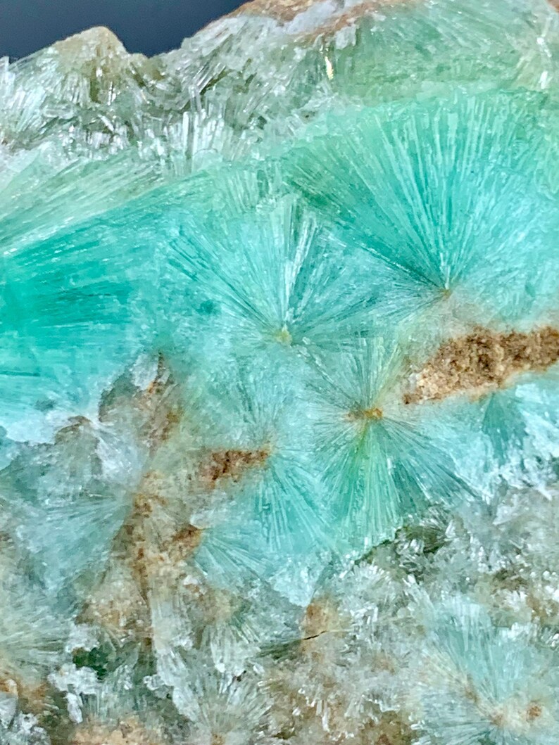 Rare Aragonite Flower Crystal Cluster With Blue Azurite - Healing Stone ...