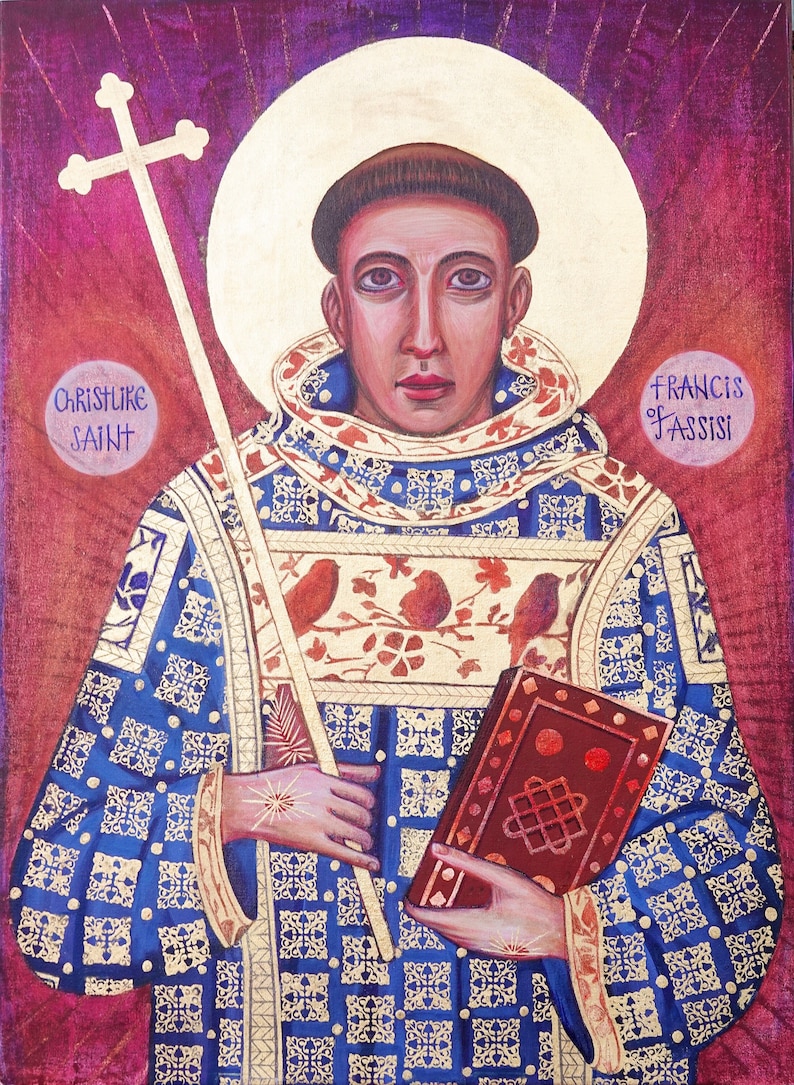 St Francis of Assisi Holy Icon According to a Giotto Fresco - Etsy