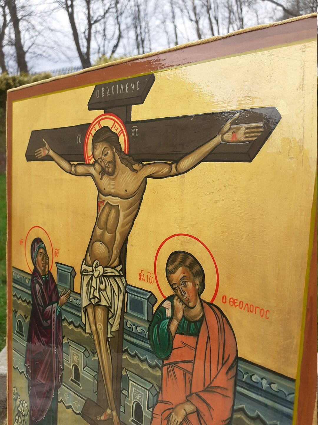 Holy Icon of the Crucifixion of Our Lord Jesus Christ - Etsy