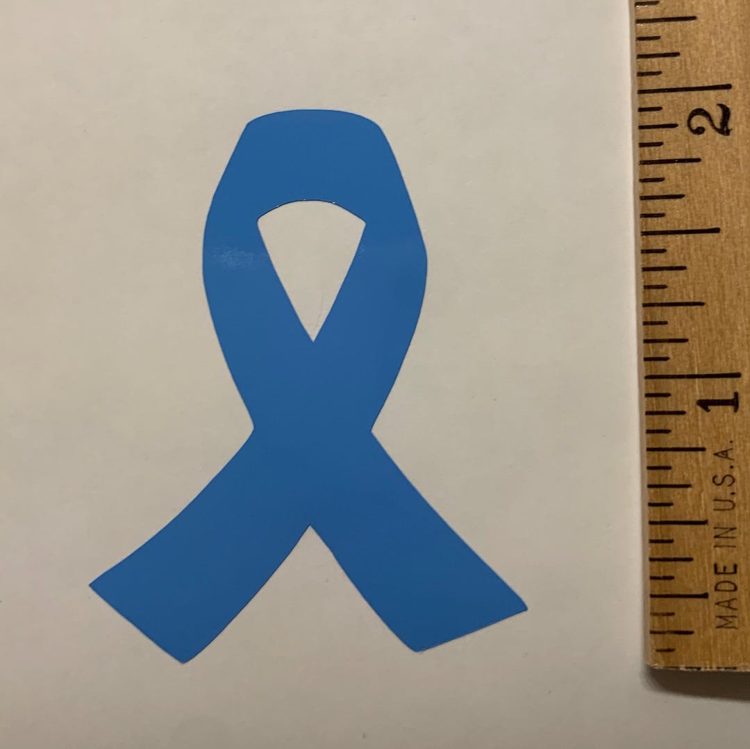 Light Blue Ribbon Decal: Prostate Cancer Awareness Vinyl Sticker - Etsy