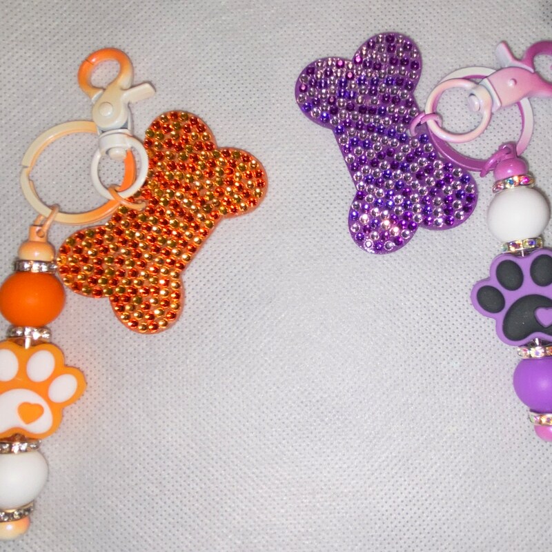 Dog Bone Keychain - Etsy