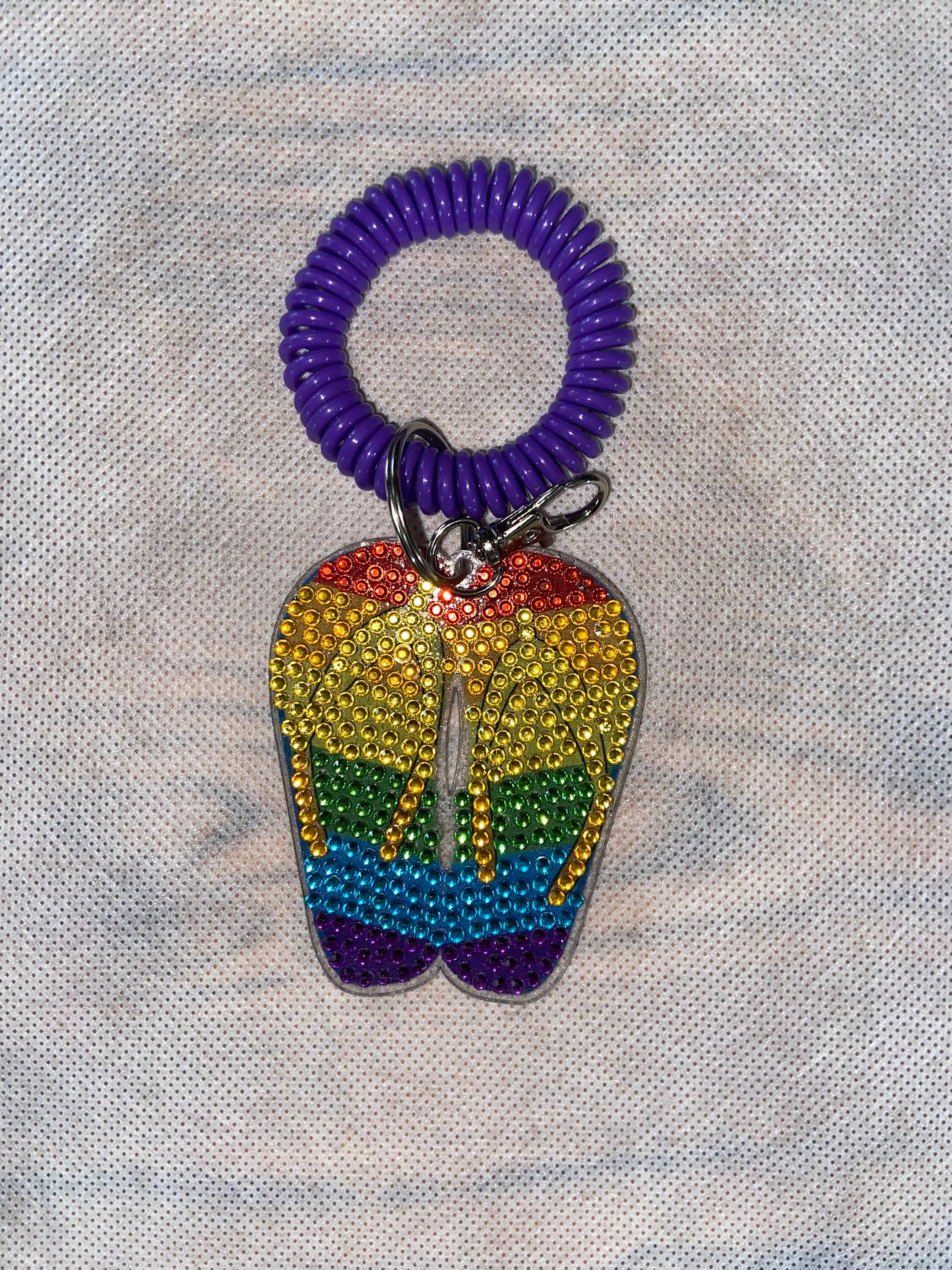 Diamond Art Flip Flop Keychains - Etsy