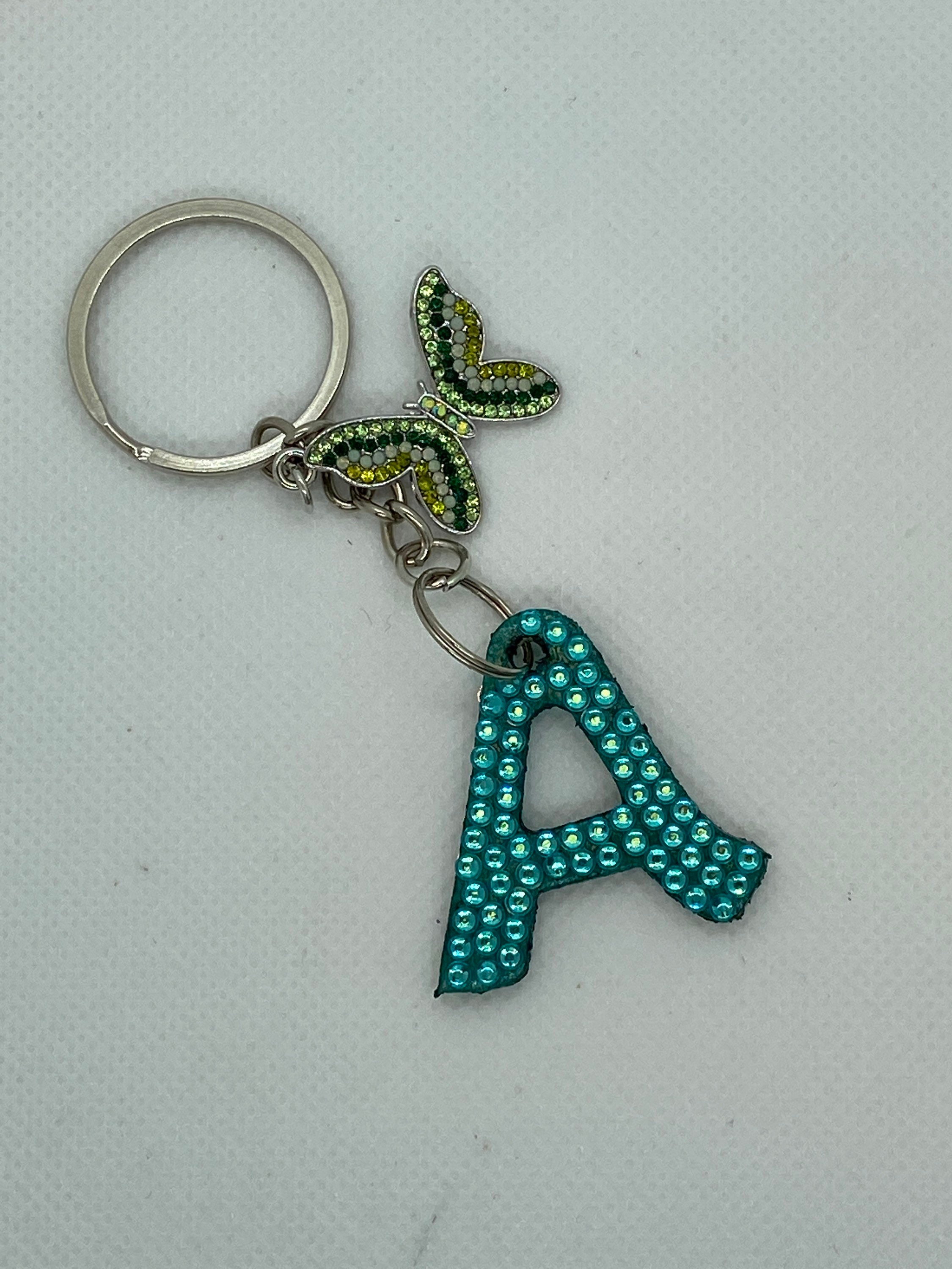 Diamond Art A Keychain - Etsy