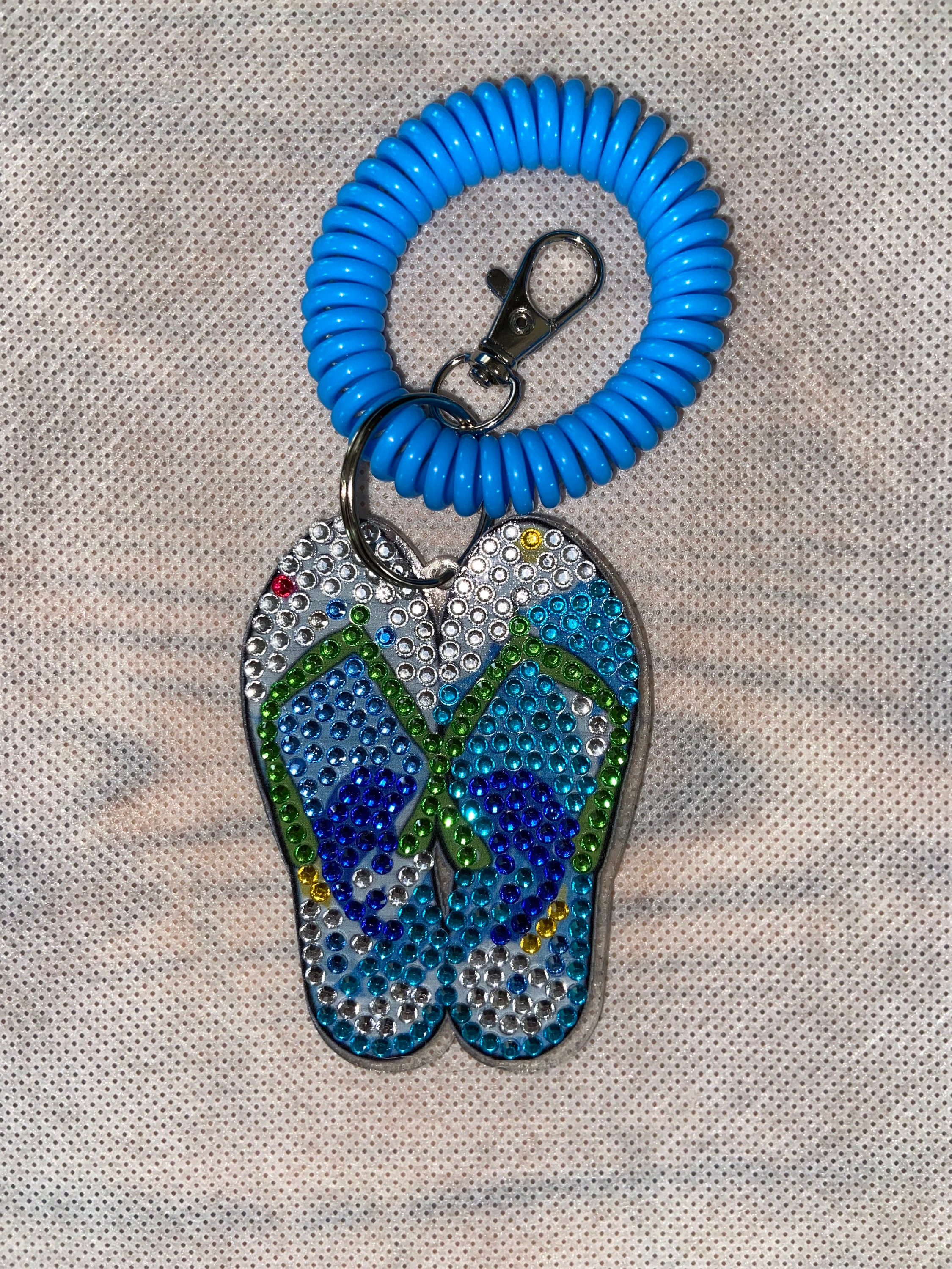 Diamond Art Flip Flop Keychains - Etsy