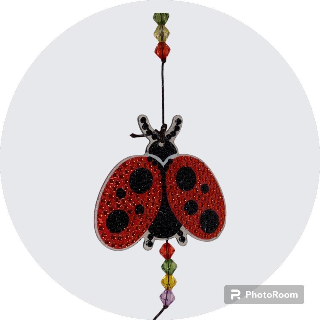 Diamond Art Ladybug Car Charm - Etsy
