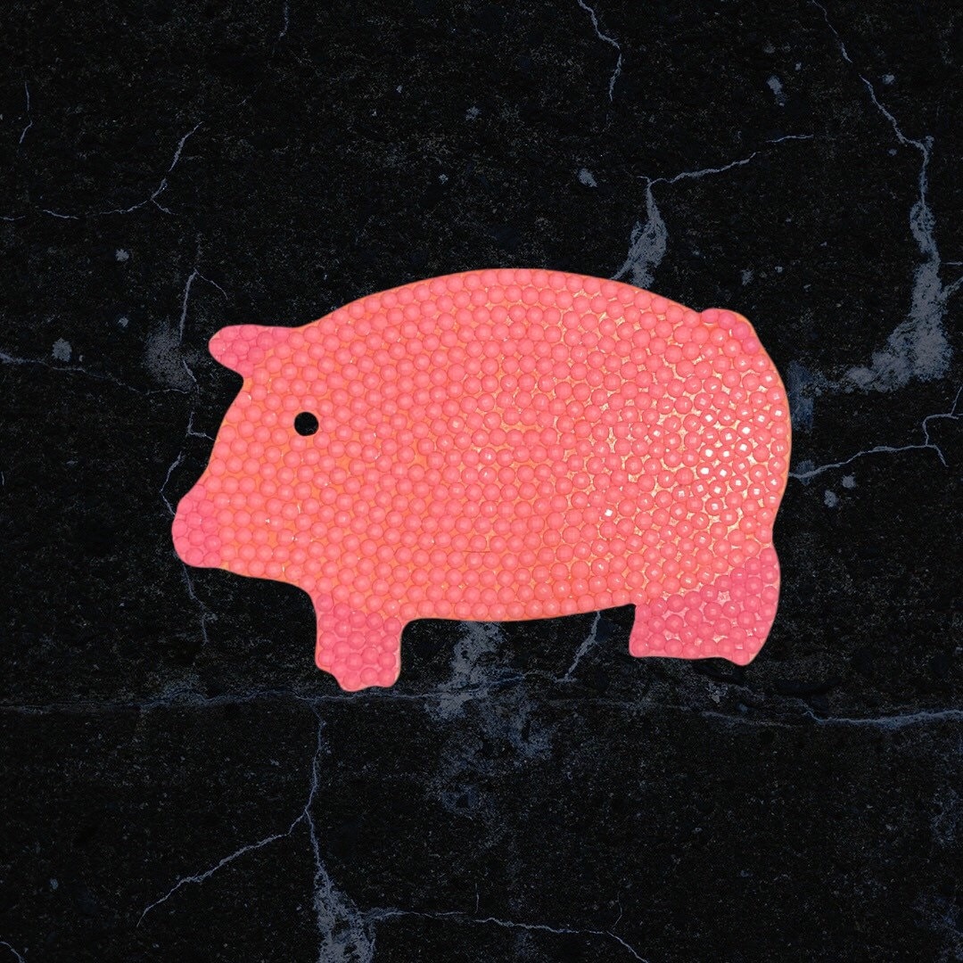 Diamond Art Pig Magnet - Etsy