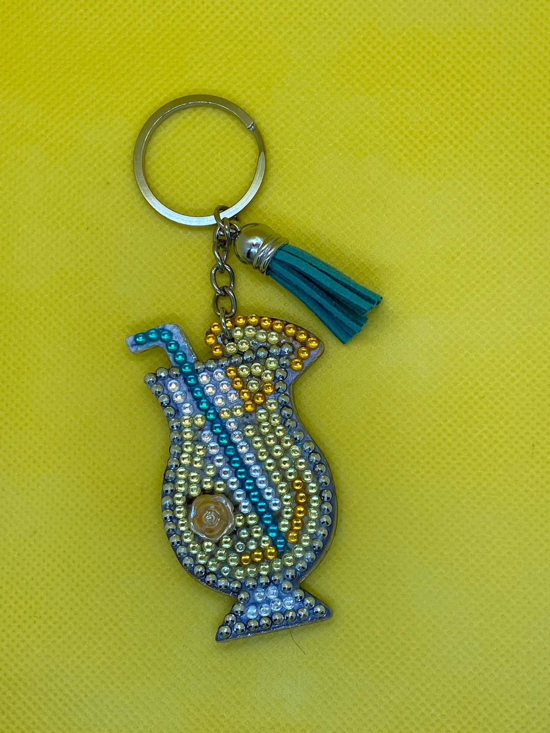 Cocktail Diamond Art Keychain/charm - Etsy UK