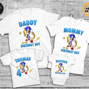 Sonic Family Birthday Shirts, Birthday Boy Sonic Shirts, Sonic Family ...