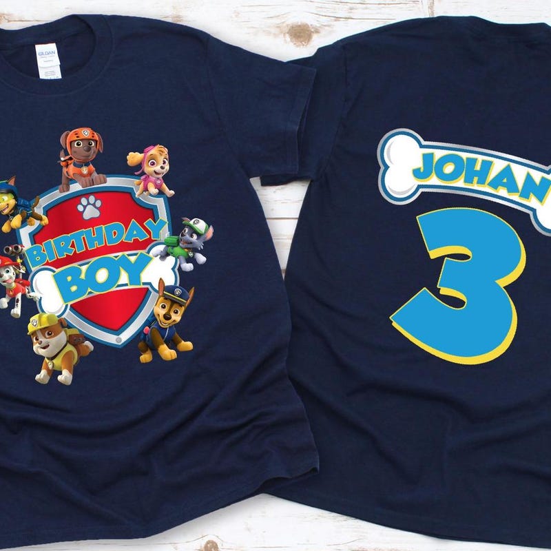 Paw Patrol Shirt 3 Boy - Etsy