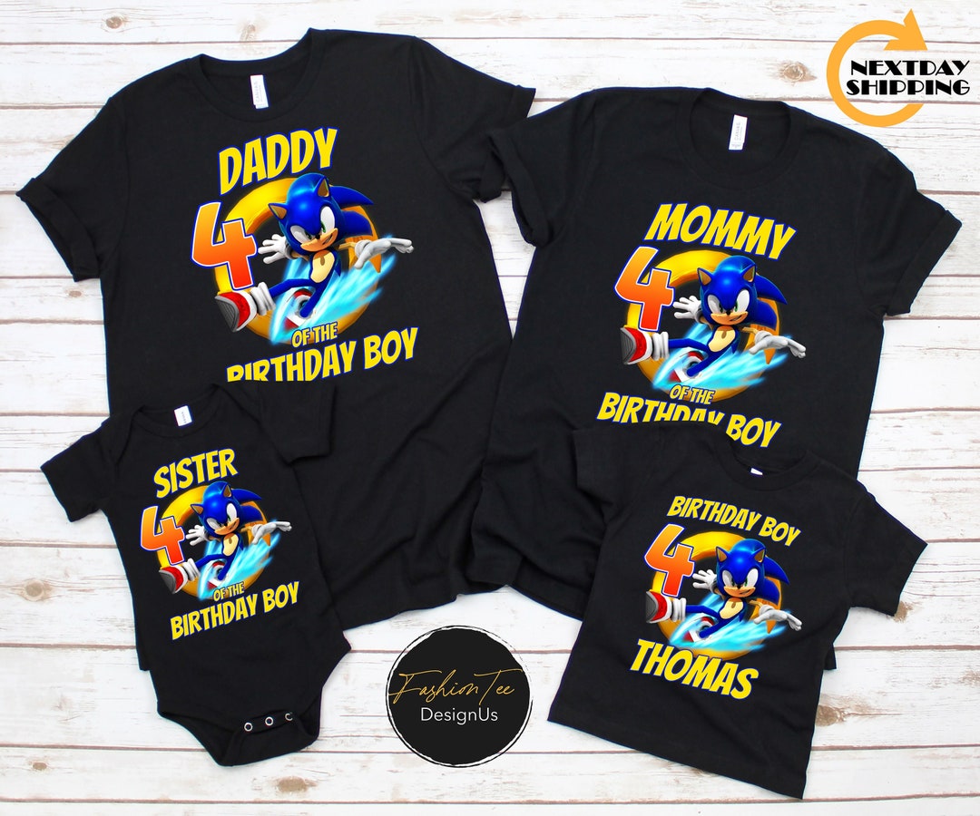 Sonic Family Birthday Shirts Sonic Birthday Shirt Birthday - Etsy