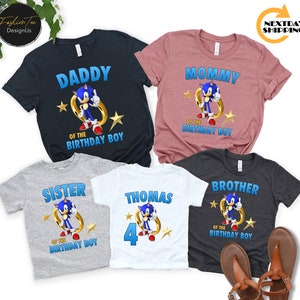 Sonic Family Birthday Shirts, Birthday Boy Sonic Shirts, Sonic Family ...