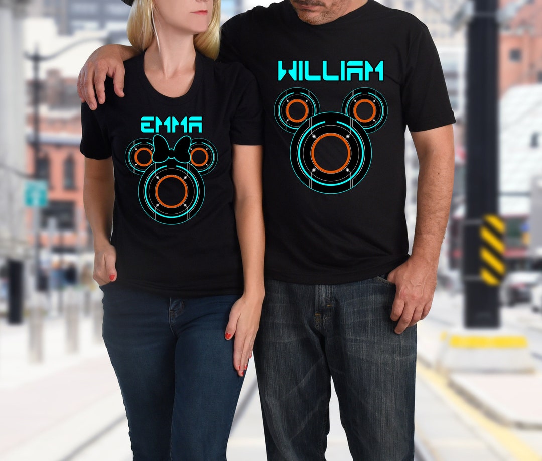 Disney Mickey and Minnie Tron Lightcycle Shirt, Disney Tron Shirt ...
