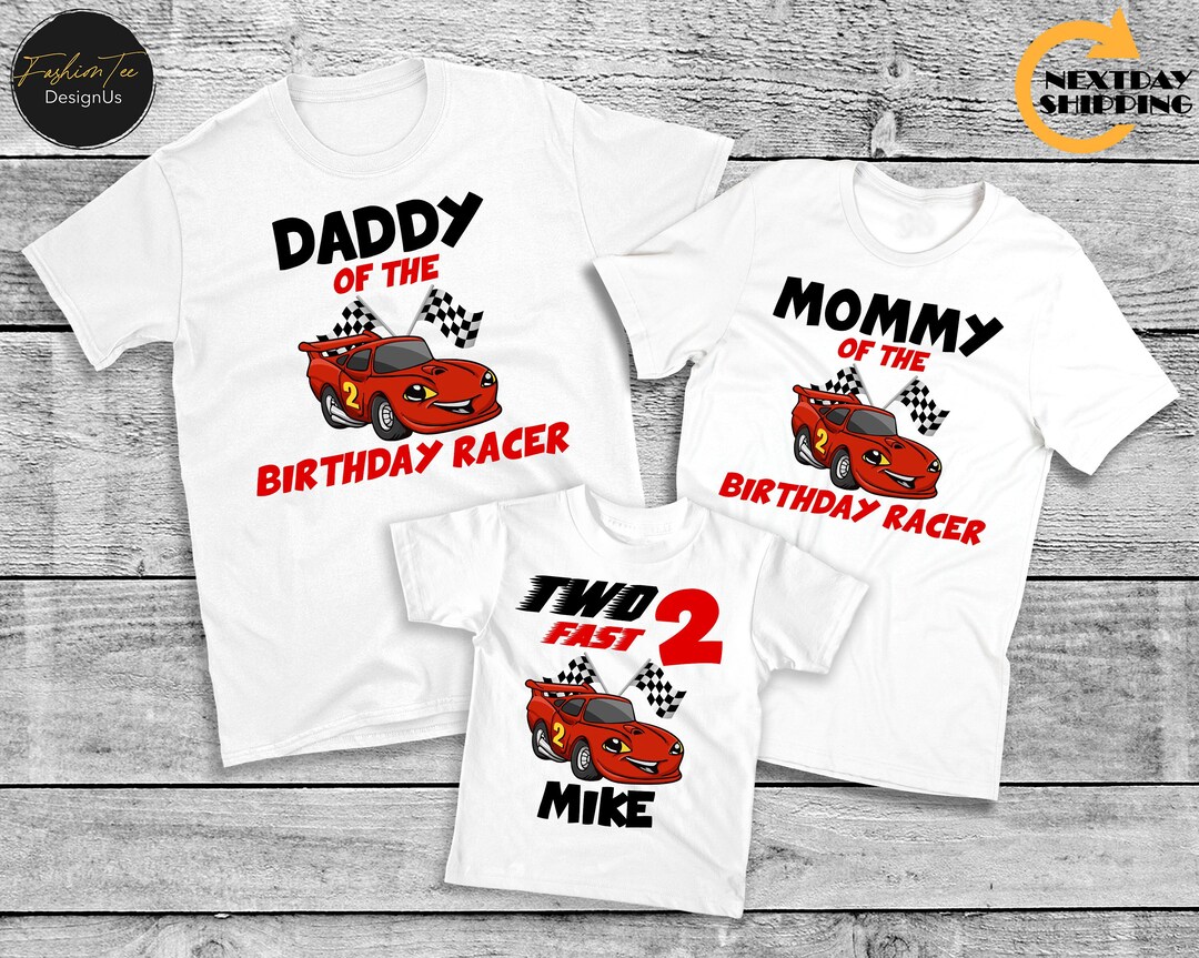 Custom Two Fast Birthday Shirt: Racecar Family Matching - Etsy