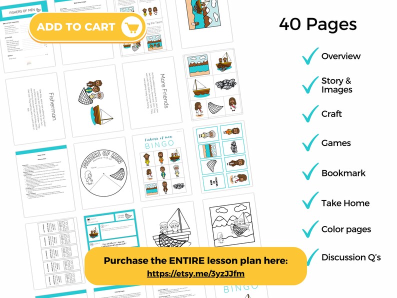 Fishers of Men Story Wheel Craft Printable Bible Activity for Kid Jesus ...