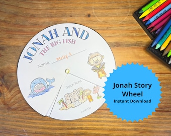 Jonah and the Whale Coloring Spinner Wheel Jonah and the Whale Craft ...
