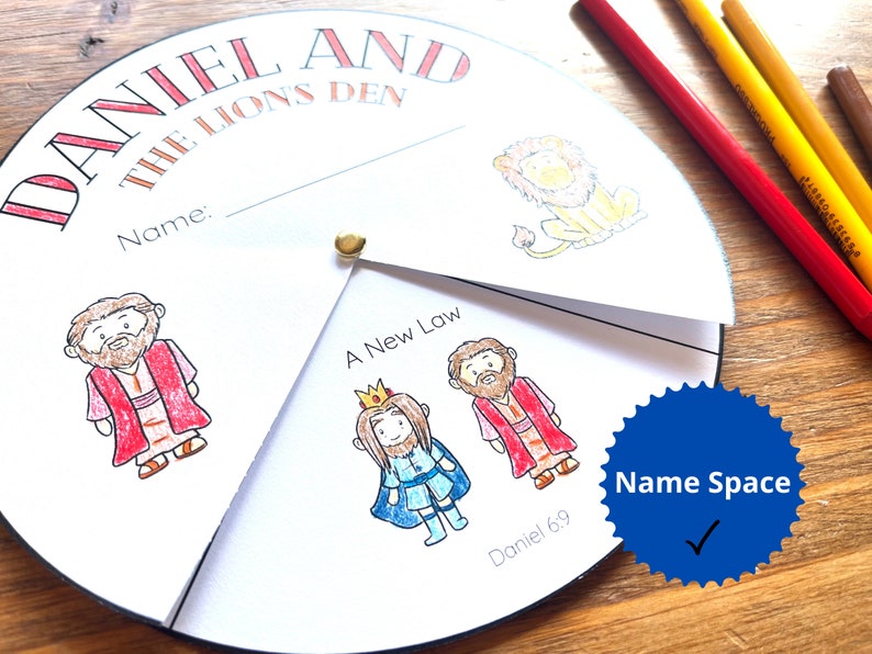 Daniel in the Lions Den Craft for Kid Bible Story Printable Christian Kid Craft Activity Story ...