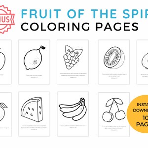 Fruit of the Spirit Bible Craft for Children Necklace Activity Faith ...