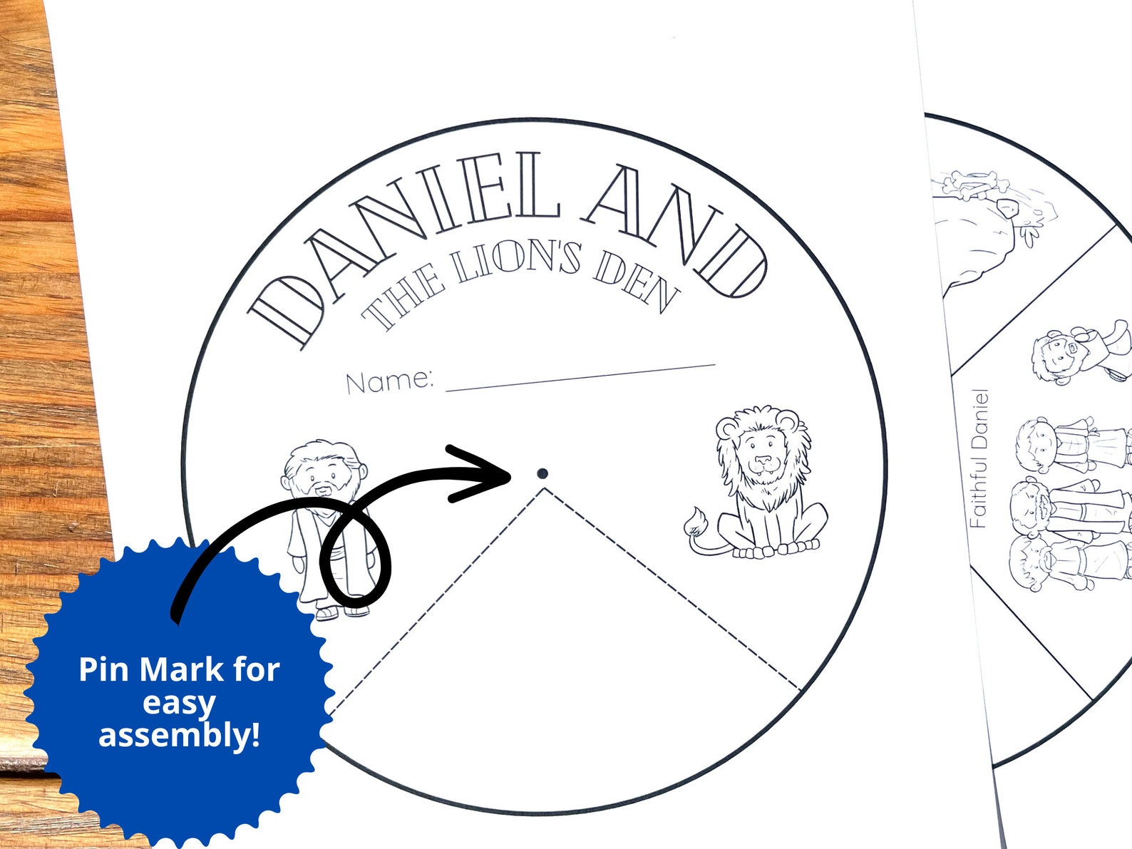 Daniel in the Lions Den Craft for Kid Bible Story Printable Christian ...