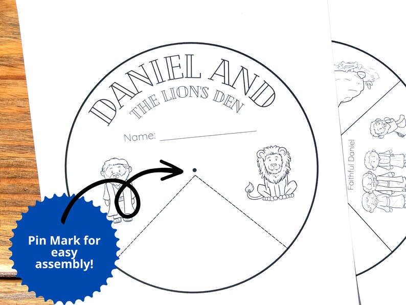 Daniel in the Lions Den Craft for Kid Bible Story Printable Christian ...