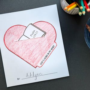 Valentines Day Bible Craft for Kid Christian Valentine Church Craft for ...