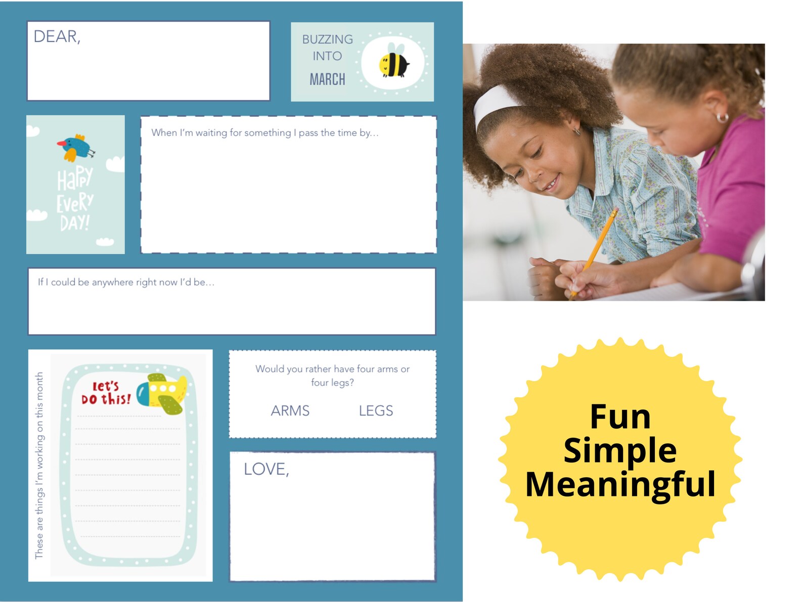 Pen Pal Kit Grandparent Penpal Kit Letter Writing Kit for Kids - Etsy ...