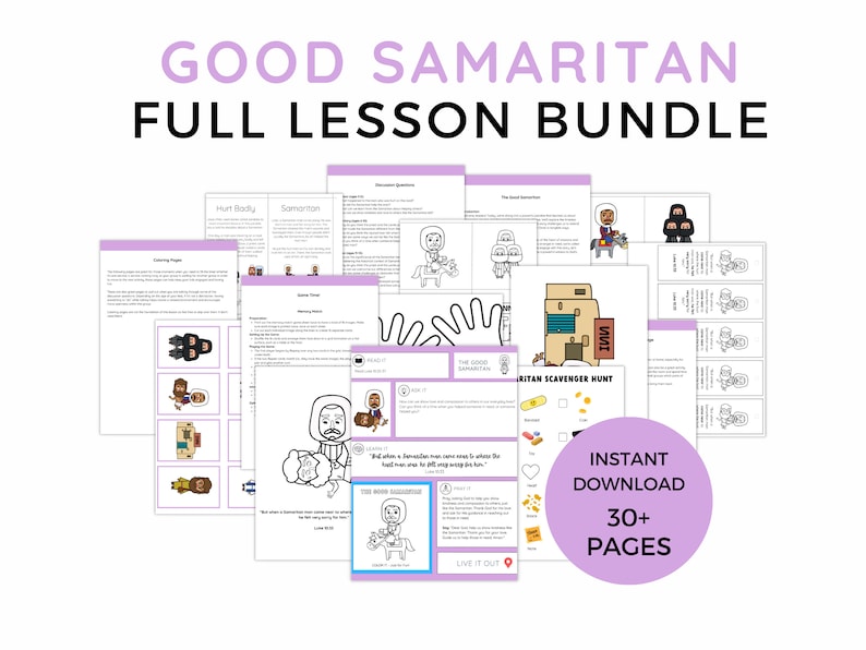 Good Samaritan Bible Story Lesson for Kid Good Samaritan Teaching ...