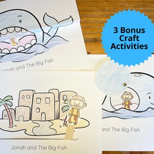 Jonah Activity Bundle for Kid Jonah and the Whale Game and Craft for ...