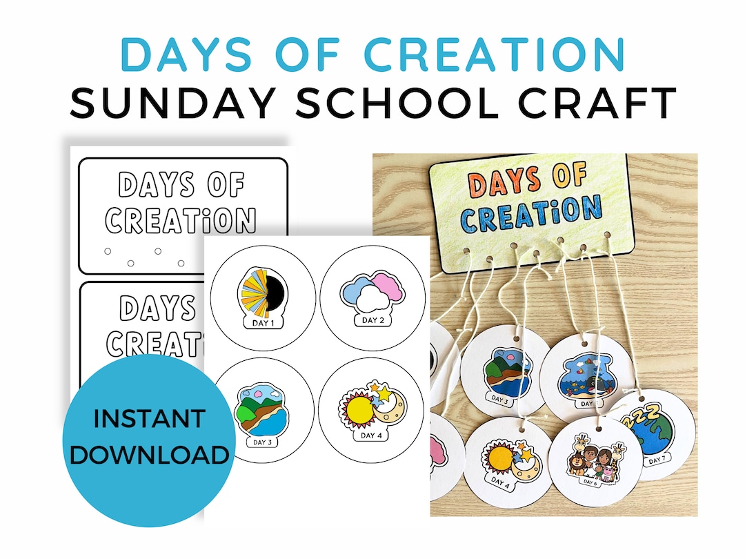 Creation Mobile Craft for Elementary Student Bible Story Time at Home ...